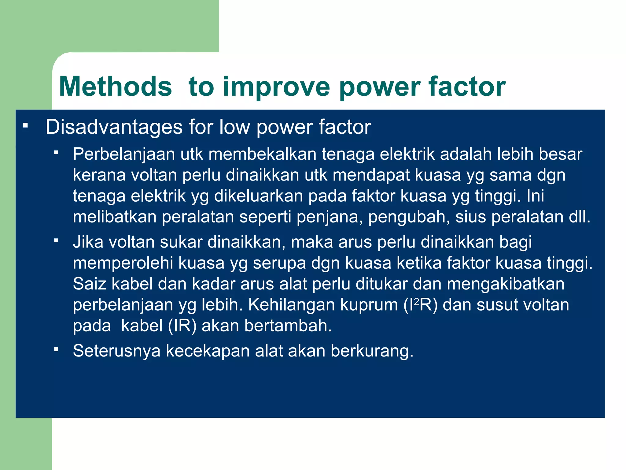 Tariff & power factor | PPT