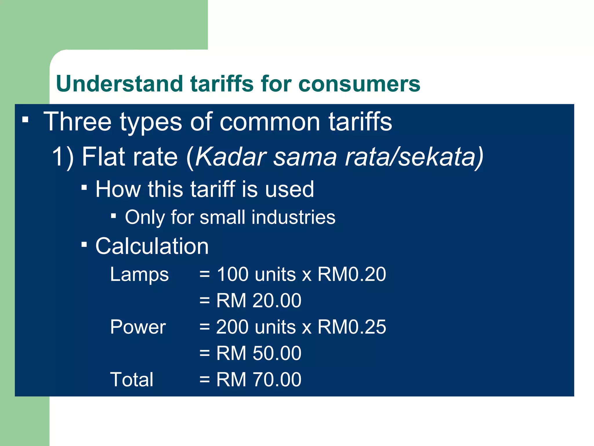 Tariff & power factor | PPT