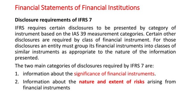 IFRS 7 | PPTX | Stocks and Bonds | Personal Investing