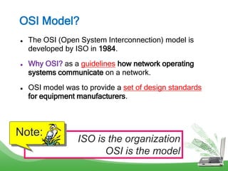 Topic 2.1 network communication using osi model part1 | PPT
