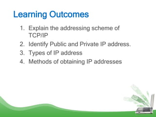 Topic 2.3 network addressing for tcpip | PPTX | Computer Networking | Computing