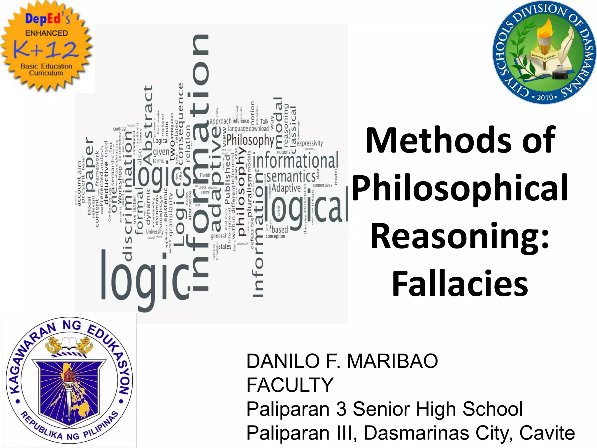 Topic 2. methods of philosophical reasoning | PPT