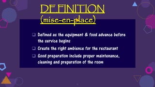 Topic 2.1 mise en-place | PPTX