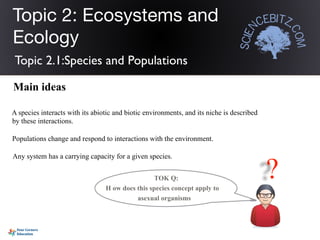 Topic 2.1 species and populations (fc) | PDF