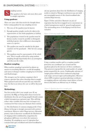 Topic 2.5: investigating ecosystems - Vegetation Sampling Part 1 | PDF