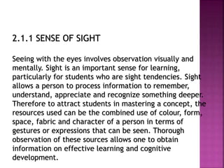 SENSES AND ARTS | PPTX