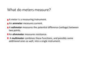 TOPIC 2.6- How to use Digital and Analog Multi-meter.pptx | Physics ...