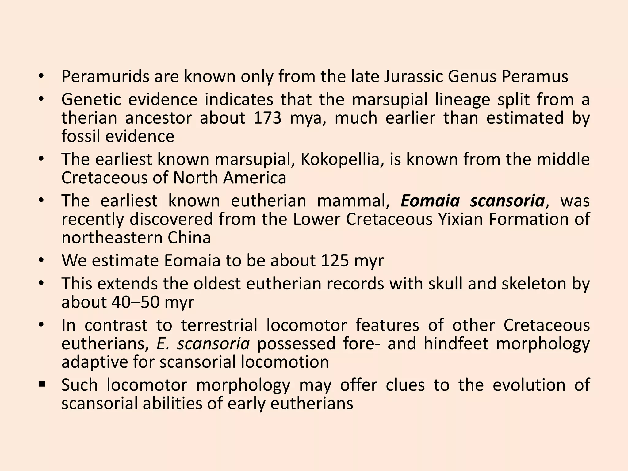 Origin and Evolution of Mammals.pptx