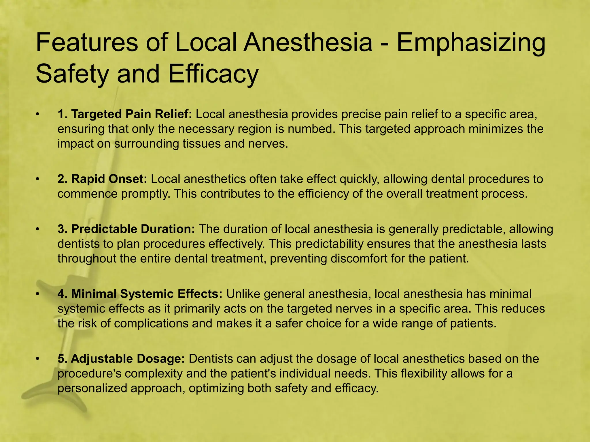 local anesthesia in dentistry definition of terms and indications and ...