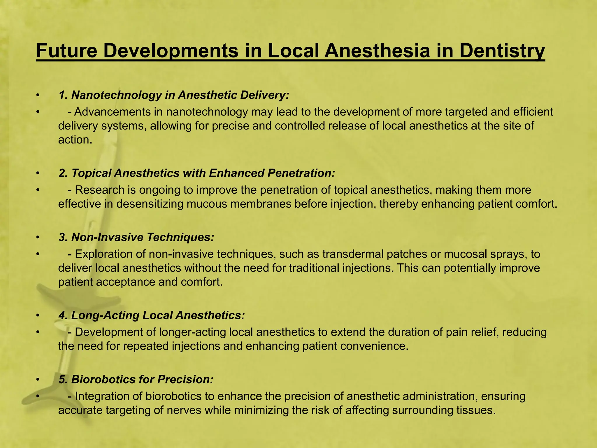local anesthesia in dentistry definition of terms and indications and ...