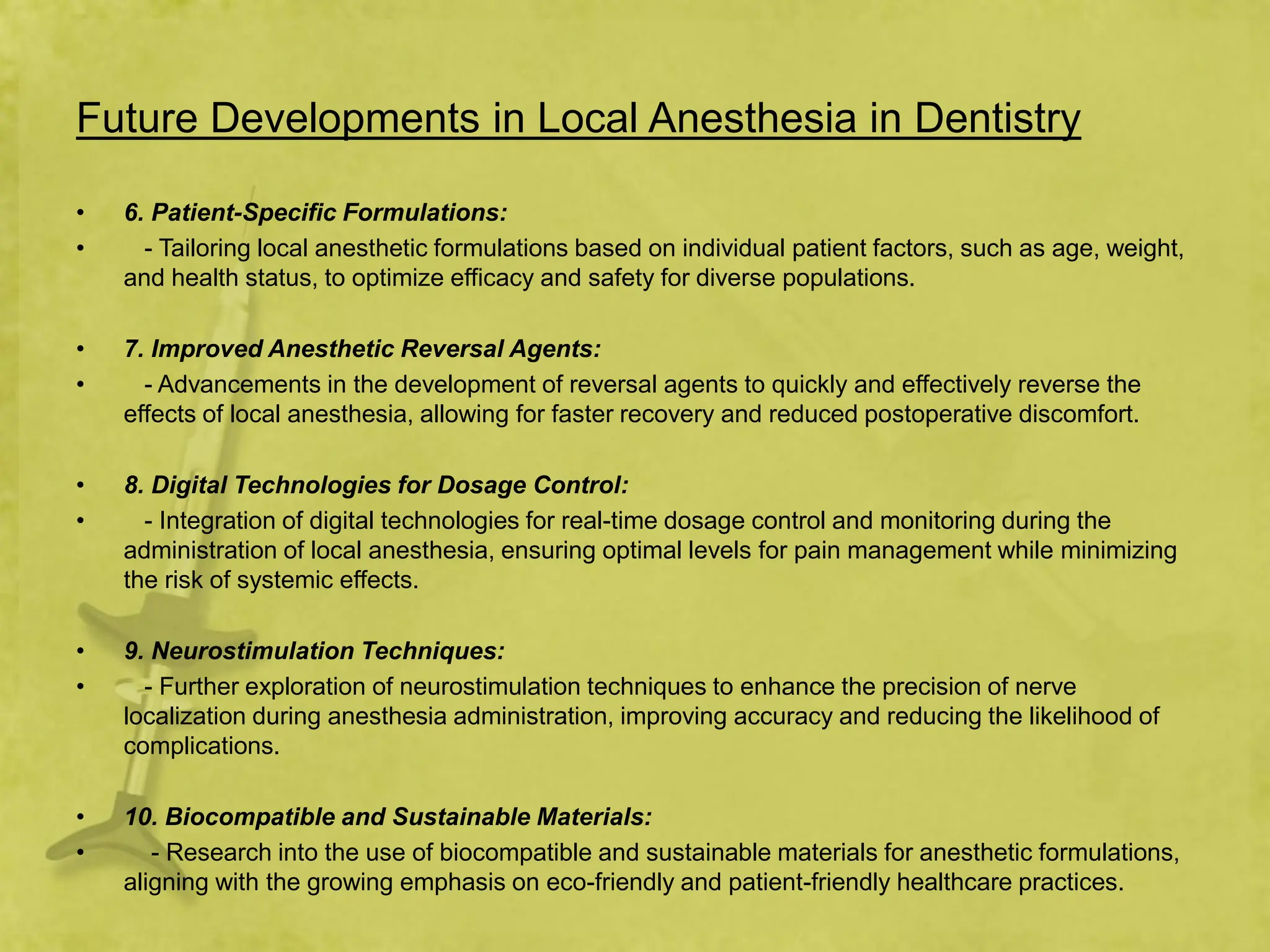 local anesthesia in dentistry definition of terms and indications and ...