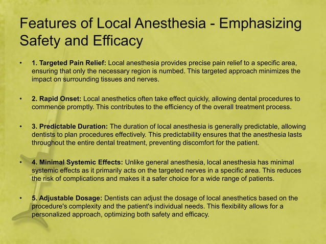 local anesthesia in dentistry definition of terms and indications and ...