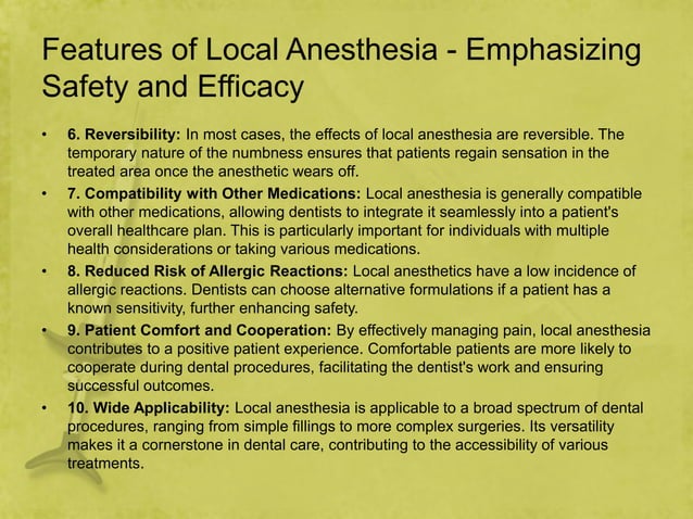 local anesthesia in dentistry definition of terms and indications and ...