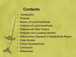 local anesthesia in dentistry definition of terms and indications and ...