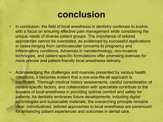 local anesthesia in dentistry definition of terms and indications and ...