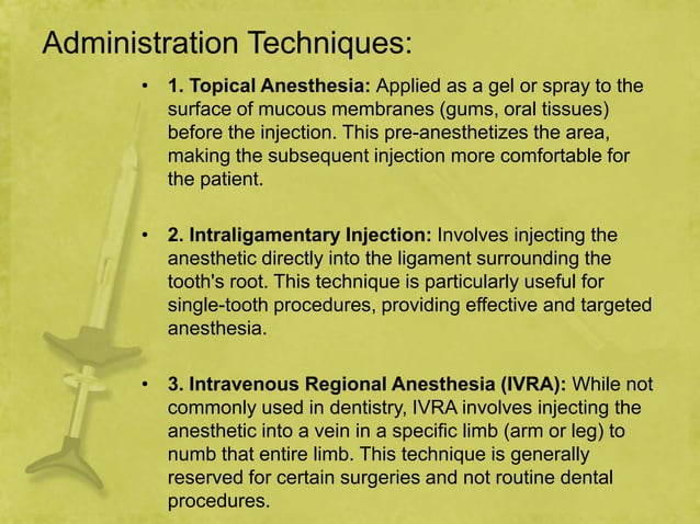 local anesthesia in dentistry definition of terms and indications and ...