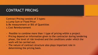 Contract Management - Contracts Types and Payment Structure | PPTX