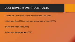 Contract Management - Contracts Types and Payment Structure | PPTX