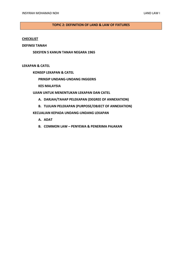 DEFINITION OF LAND | PDF