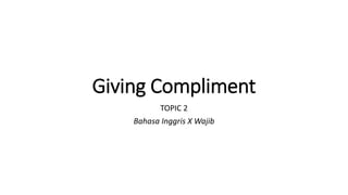 Chapter 2-giving compliments | PPT