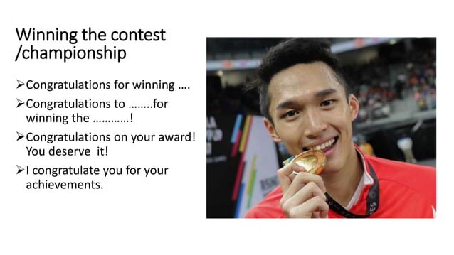 Chapter 2-giving congratulations | PPTX