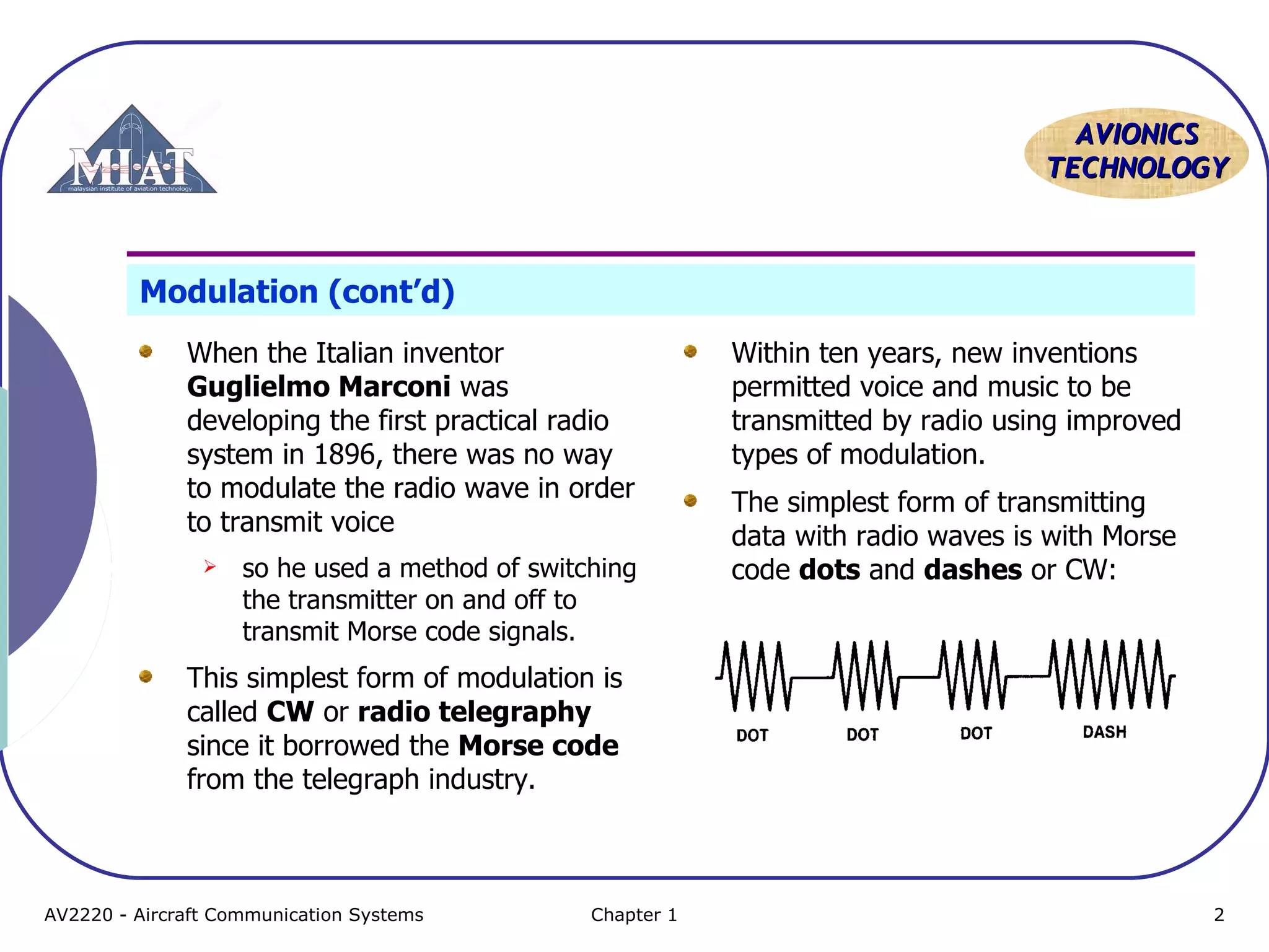 Nav Topic 2 modulation and propagation of radio waves | PPT