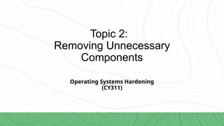 Topic 2 - Removing Unnecessary Components.pptx