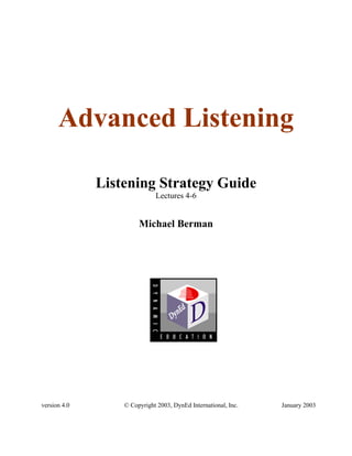 Listening Strategy Guide | PDF
