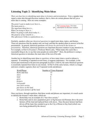 Listening Strategy Guide | PDF