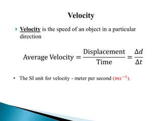 topic 2-unit 01-MotionSpeedVelocity-and-Acceleration.ppt