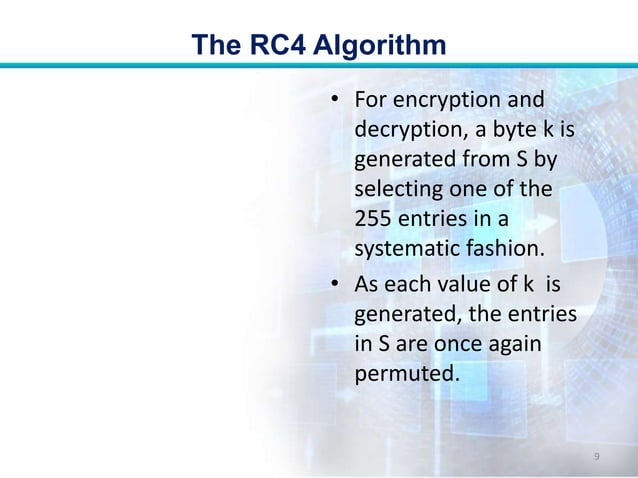 Topic20 The Rc4 Algorithm Pptx