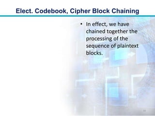 Topic21 Elect. Codebook, Cipher Block Chaining.pptx