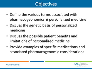 Personalized Medicine & Pharmacogenomics | PPT