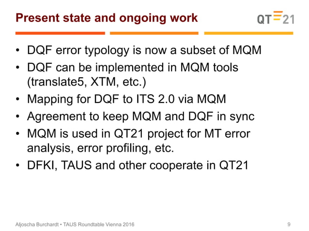 Harmonization of DQF and MQM sets the stage for a standard translation ...