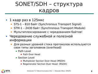 Topic25 sonet sdh | PPT