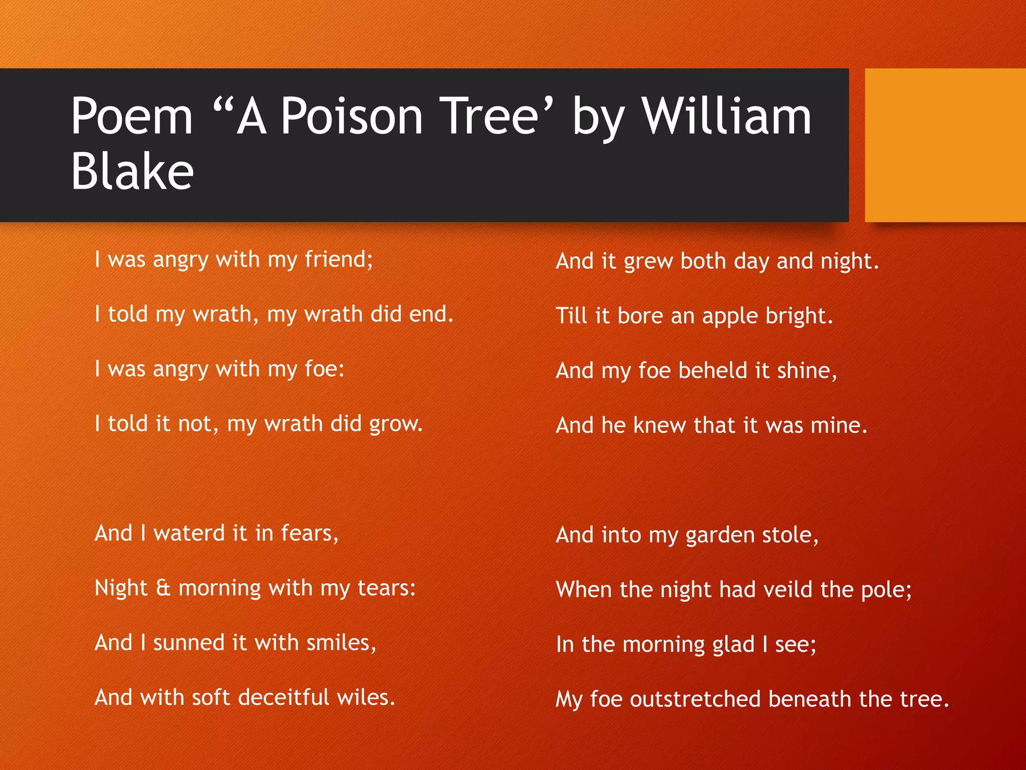 PPISMP TSLB1124 Topic 2 Poem “A Poison Tree”.pptx
