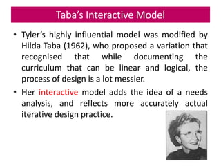 TSL3143 Topic 2a Models of Curriculum Design | PPTX
