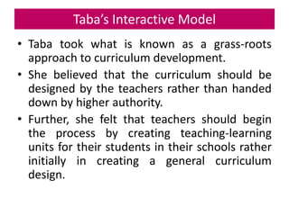 TSL3143 Topic 2a Models of Curriculum Design | PPTX
