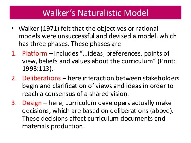 Topic 2a Models of Curriculum Design