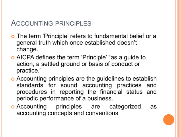 Accounting concepts and conventions | PPT