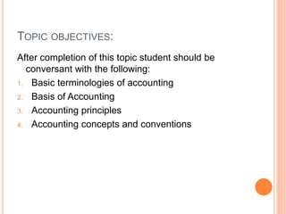 Accounting concepts and conventions | PPTX