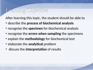 Biochemical Analysis Chemical Pathology Error Types Pptx