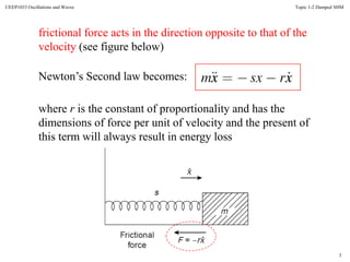 Topic 2 damped oscillation | PPTX