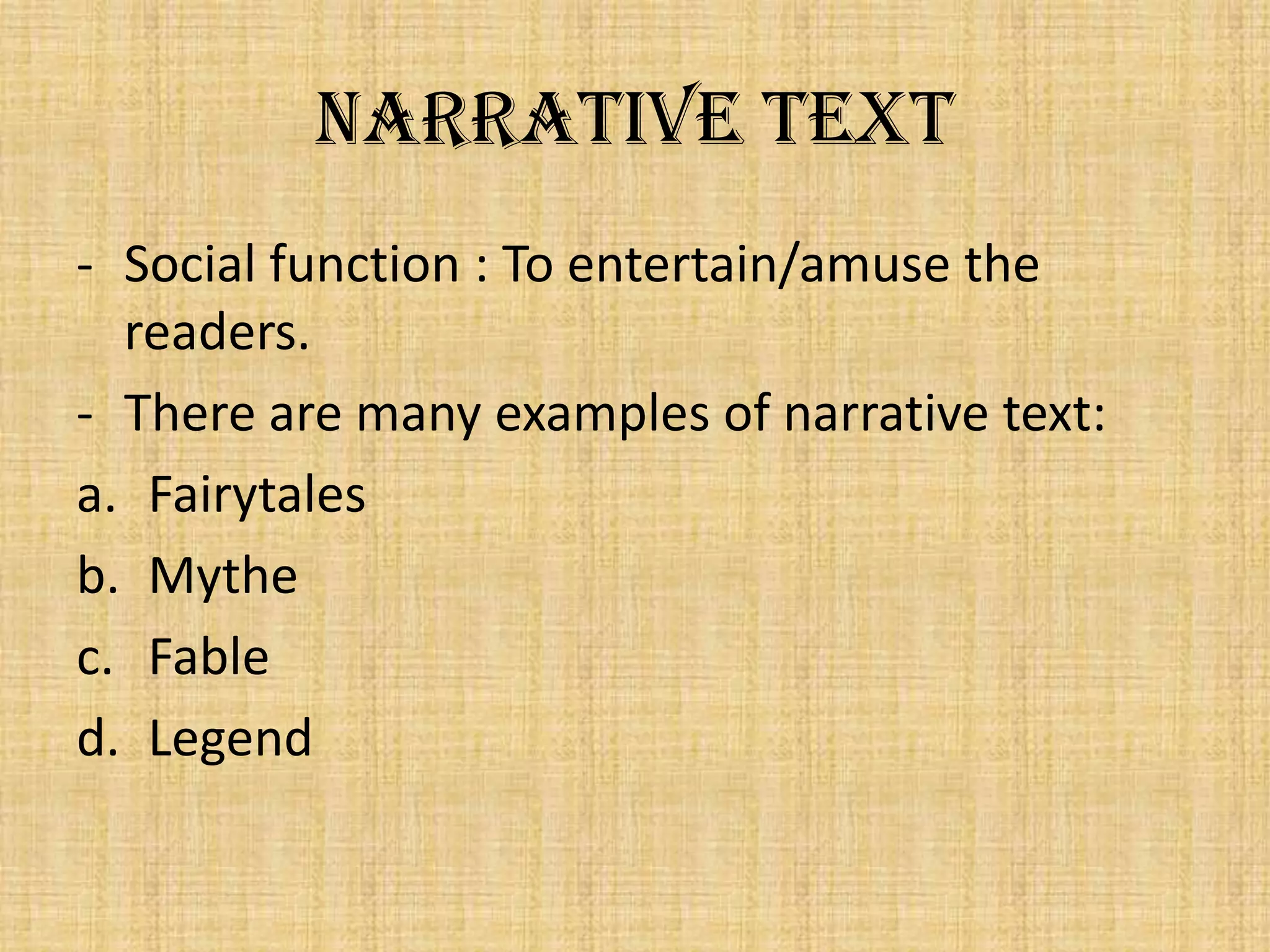 Narrative text | PPT