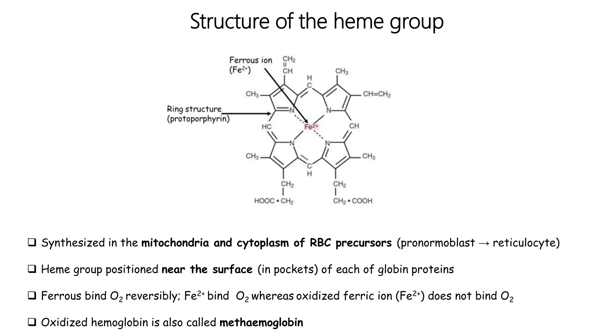 hemoglobin structure types RBC destrcution and Bilirubim metabolism.pptx