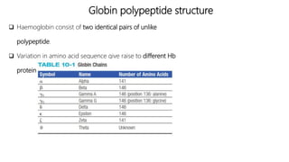 hemoglobin structure types RBC destrcution and Bilirubim metabolism.pptx