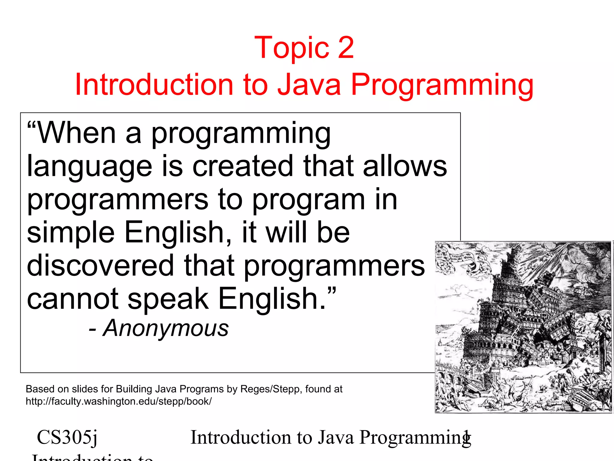 Introduction to Java Programming | PPT