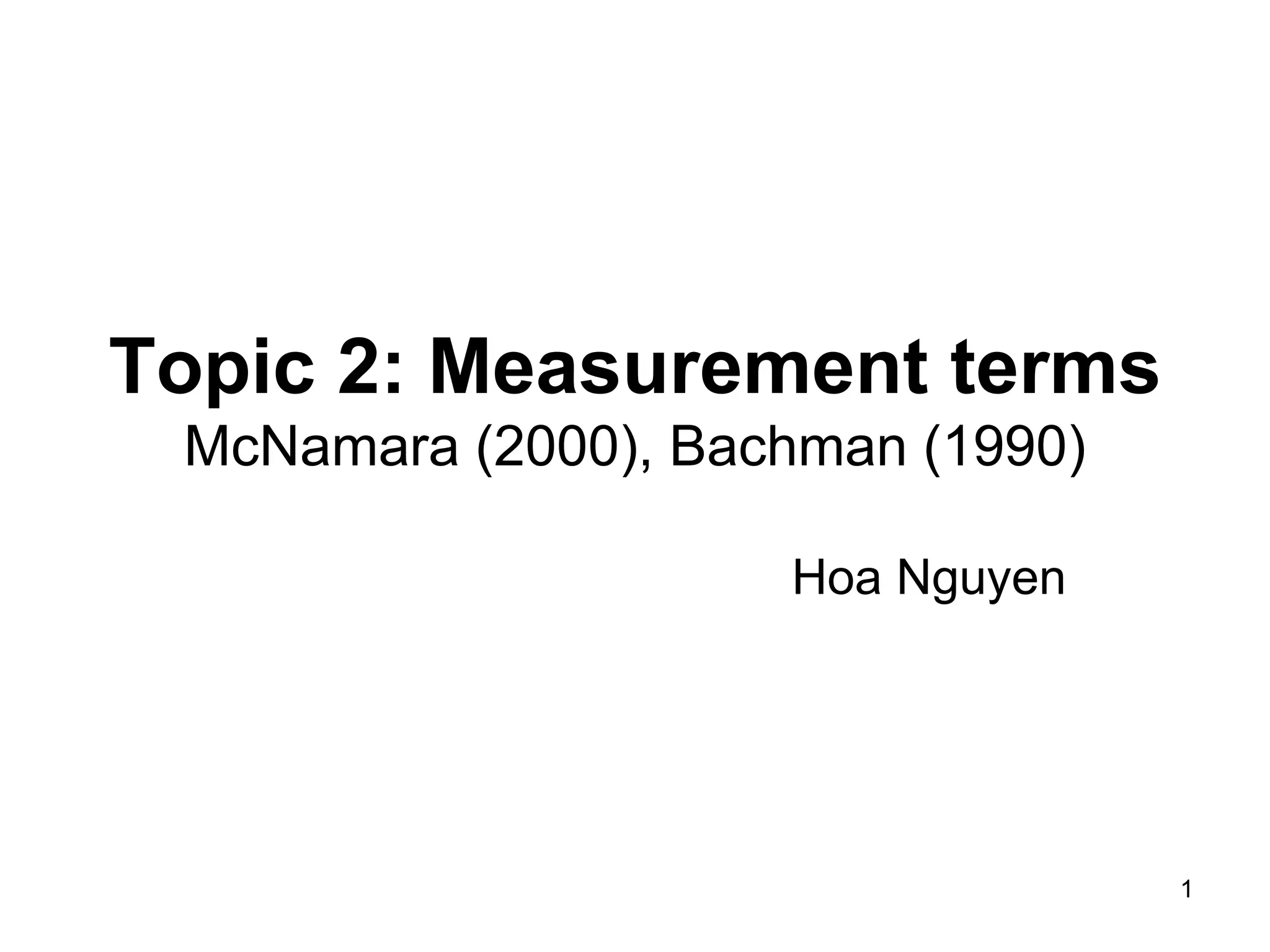 Measurement terms | PPT | Standardized Testing | Educational Assessment