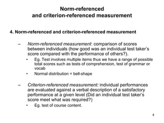 Measurement terms | PPT | Standardized Testing | Educational Assessment