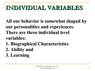 Models of Organizational Behavior (OB) | PPT